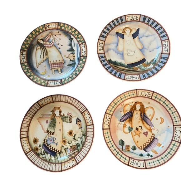 Source Unknown | Other | Vintage Angel Collection Plates | Poshmark